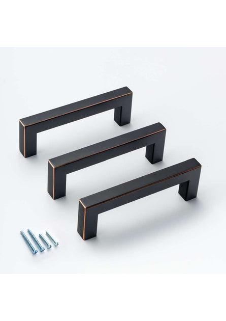 Oil Rubbed Bronze Square Bar Pull Cabinet Handle - Sizes 4" - 24" - (1 ...