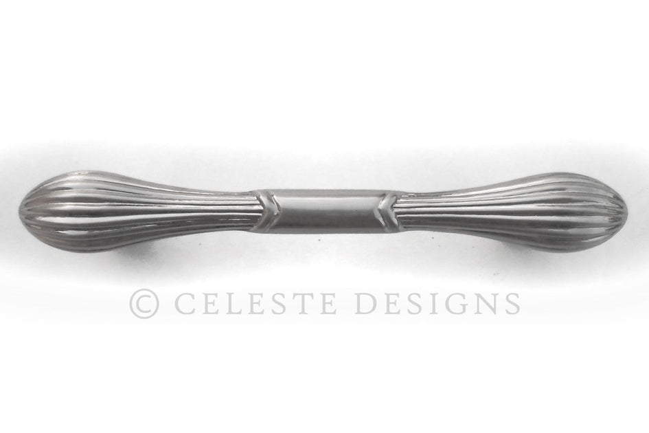 Ocean Wave Cabinet Pull Handle Brushed Nickel Solid Zinc 3" – Celeste ...